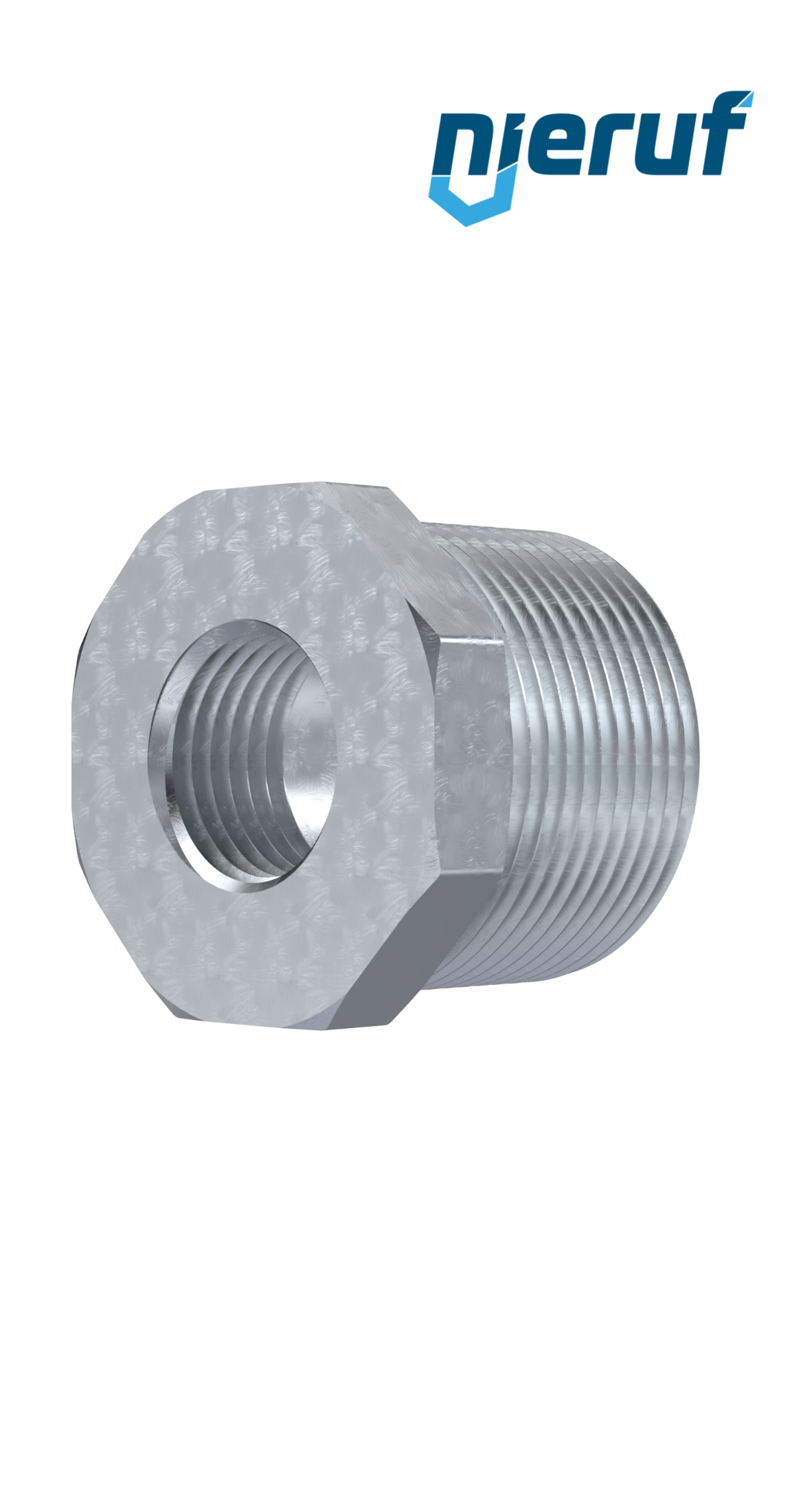 riduzione concentrica, ghisa malleabile zincato 3"x2 1/2"pollici